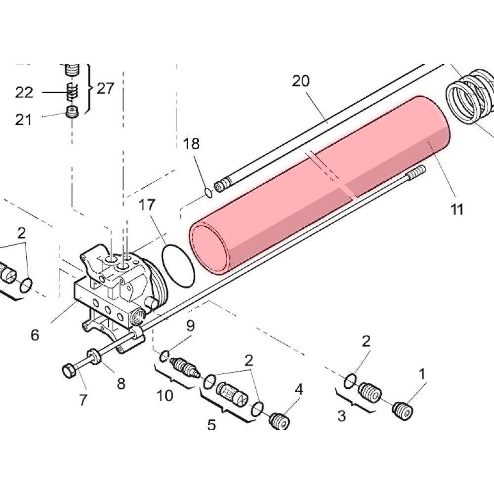 Cylinder (Long/EG) - FAAC 7366015 | Fast Gate Openers