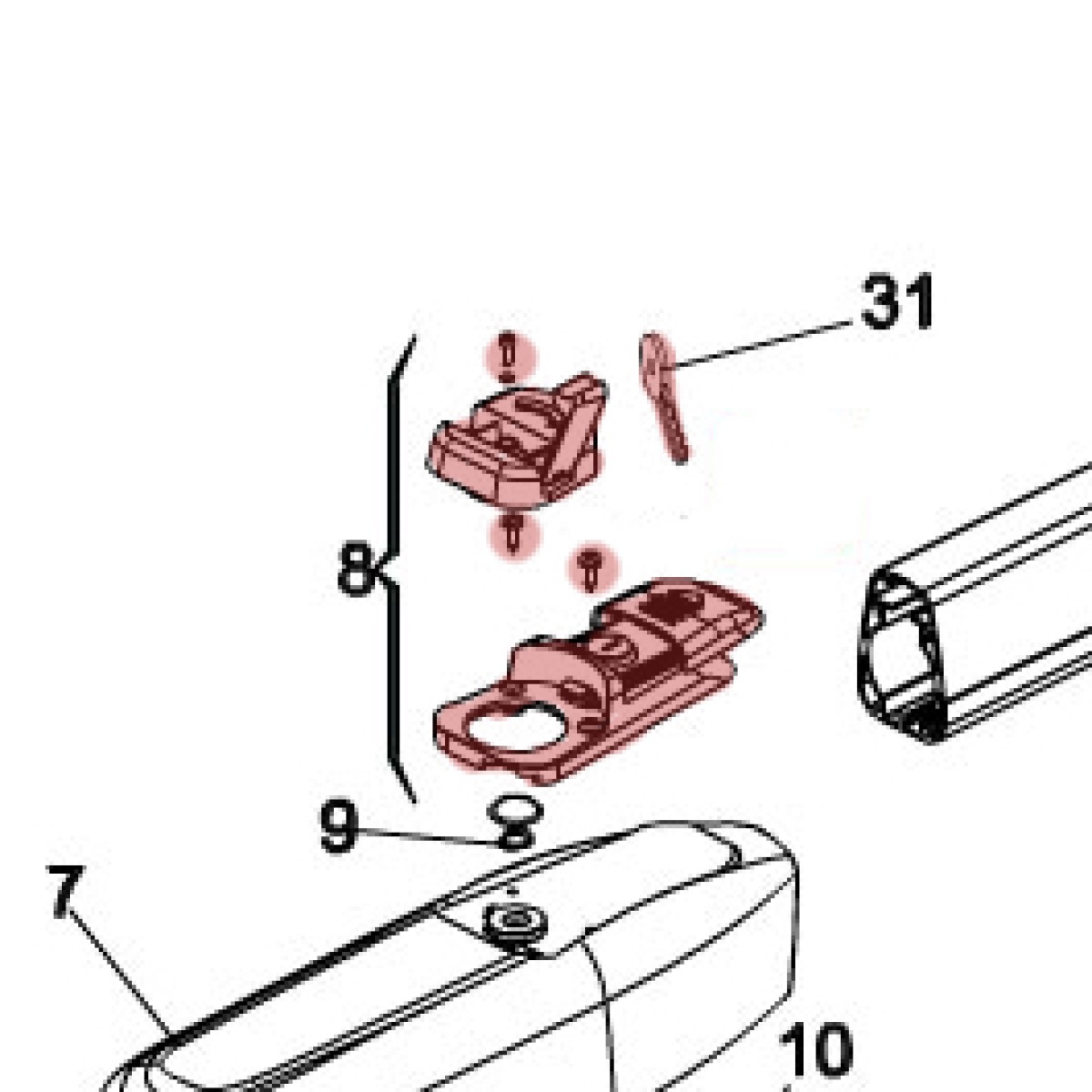 Manual Release Assembly for 415 - FAAC 428403 | Fast Gate Openers