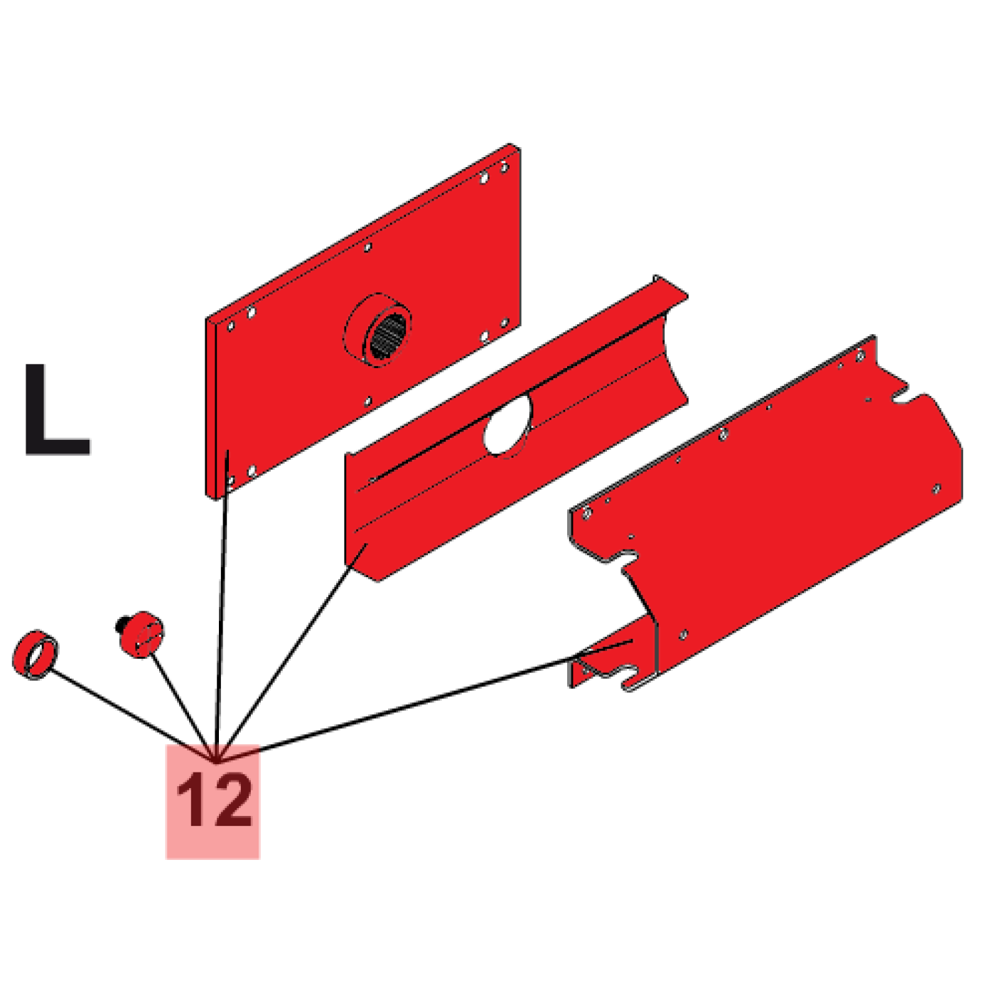 FAAC B680H L Bracket Assembly 63000083 | Fast Gate Openers