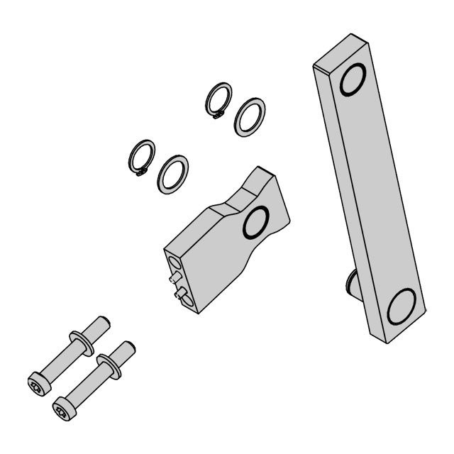 FAAC B614 Second Lever With Bushings 63001032 | Fast Gate Openers