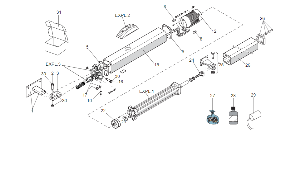 FAAC 400 Parts - Swing Gate Opener Parts - FAAC Part Finder - Parts ...