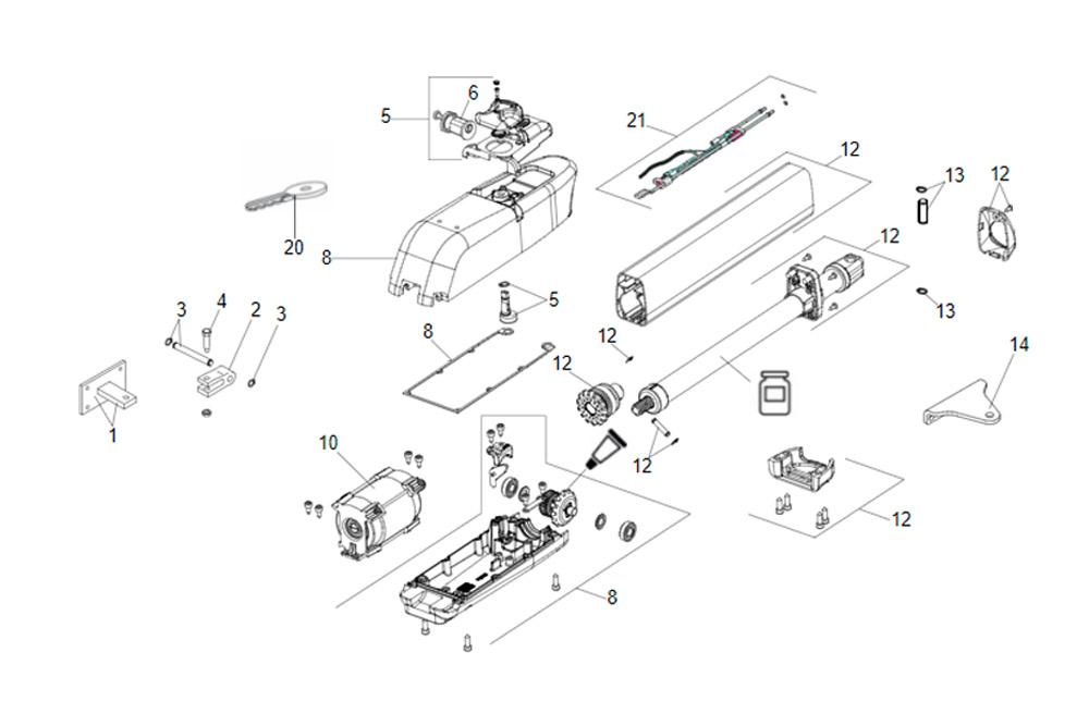 FAAC 415 L LS 24V Parts - Swing Gate Opener Parts - FAAC Part Finder ...